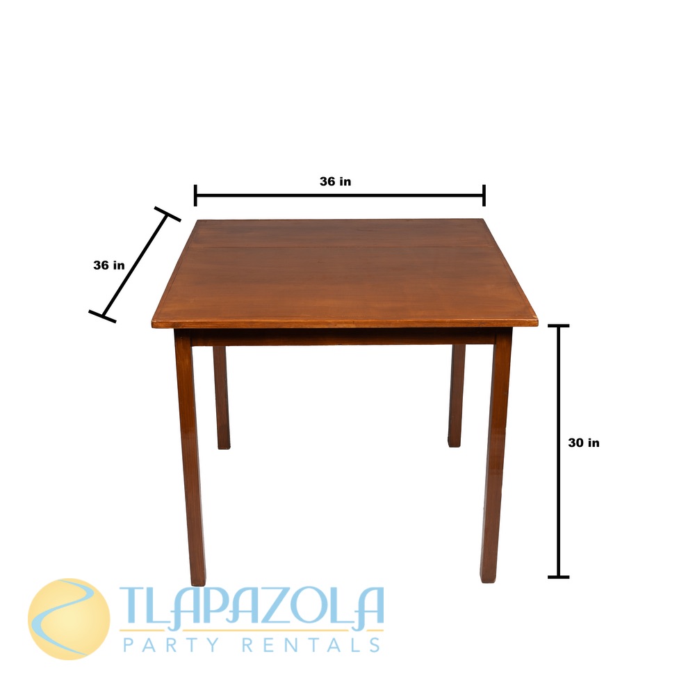 36" Square Card Table - Tlapazola Party Rentals