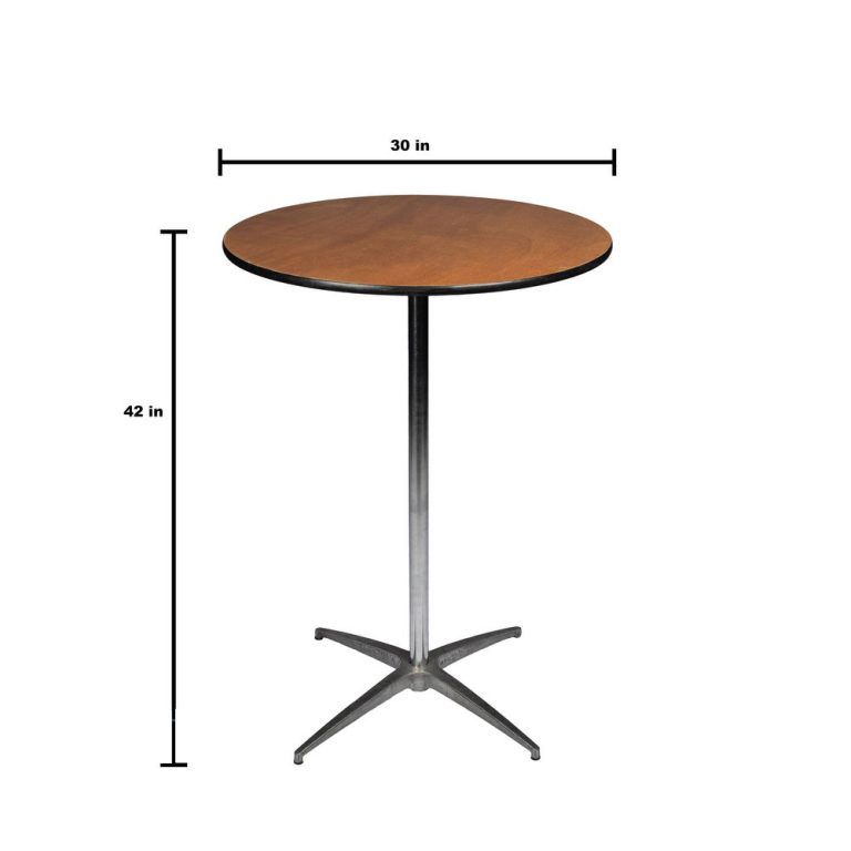 30" Round Tall Cocktail Table for Rent | Tlapazola