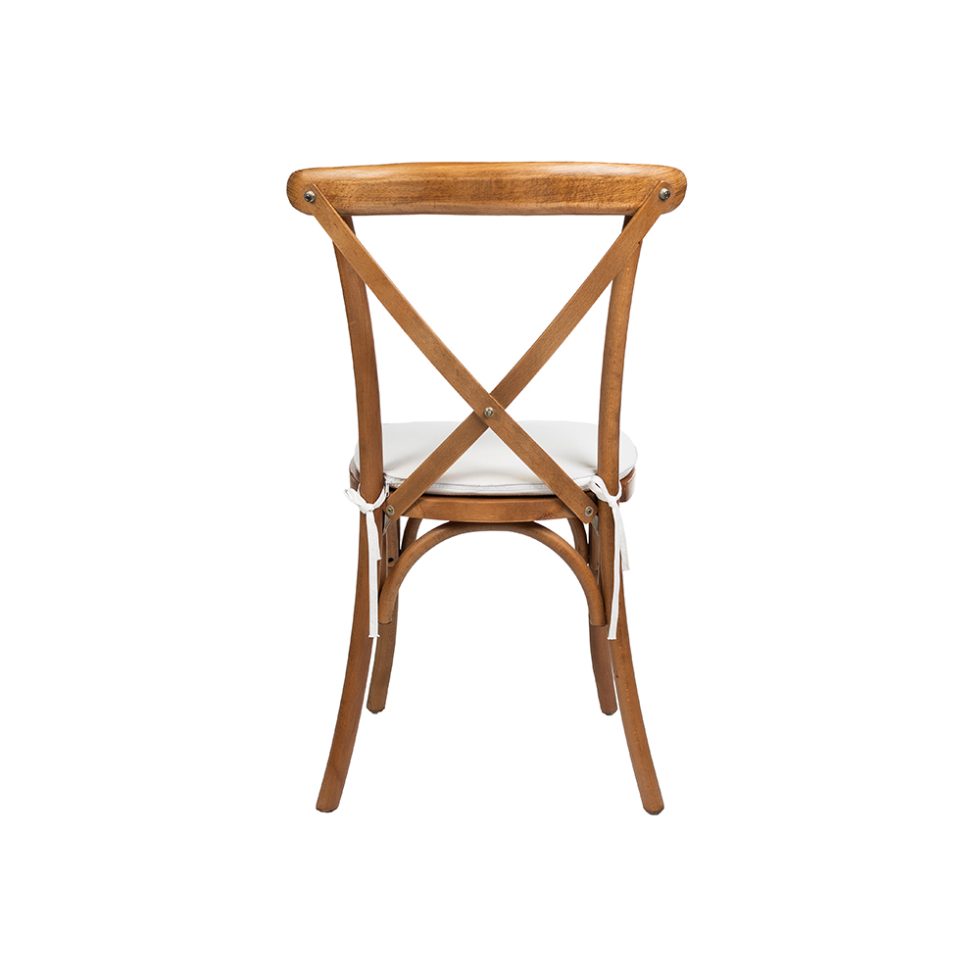 Cross-Back Natural Chair | Tlapazola Event Rentals