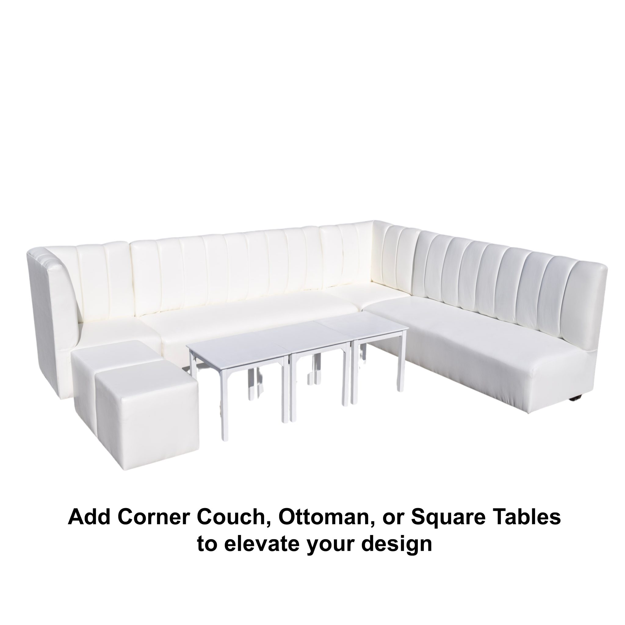 Rent the L Shape Banquette Sofa: Elegant Seating for Events